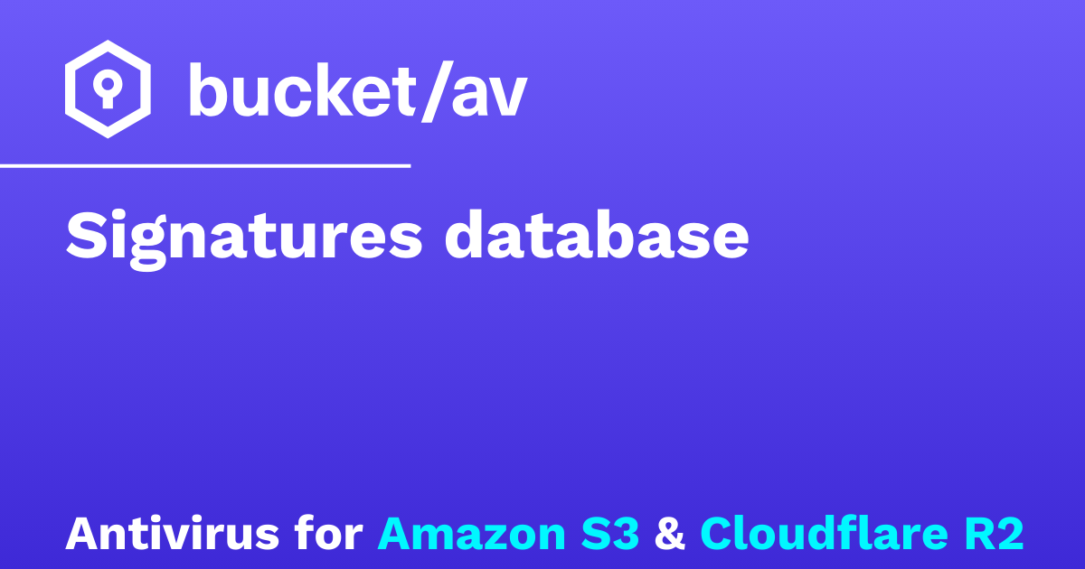 Signatures database – bucketAV