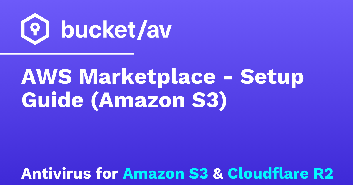 AWS Marketplace - Setup Guide (Amazon S3) – bucketAV